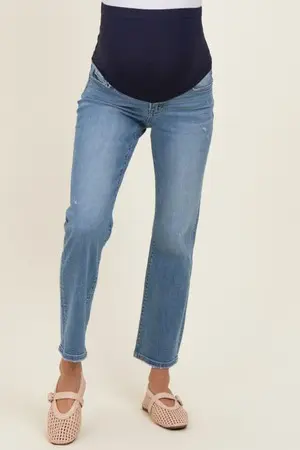 PINKBLUSH Maternity Slim Straight Leg Jeans