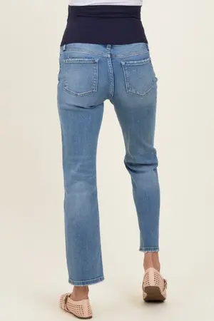 PINKBLUSH Maternity Slim Straight Leg Jeans