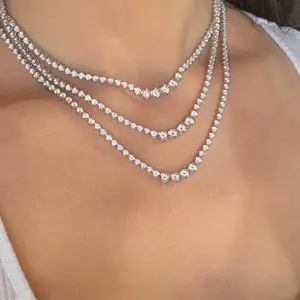 LENI JAMES Claudia Graduated Tennis Necklace