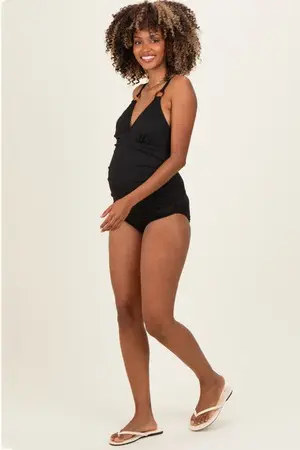 PINKBLUSH Ribbed O-ring Strap Cutout Back One Piece Swimsuit
