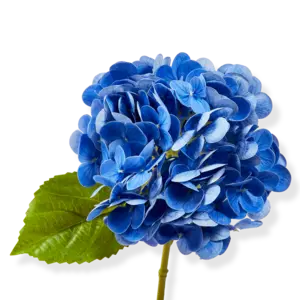 TAG Soft Touch Faux Hydrangea Stem Plastic Spring - Blue