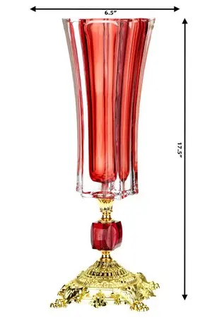 MARK ROBERTS Stately Fluted Pedestal Vase
