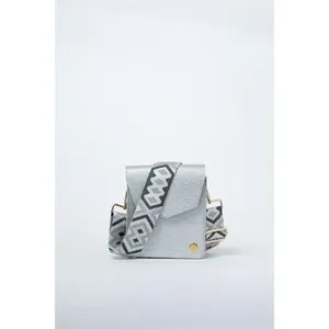 EVA INNOCENTI Patty Metallic Leather Crossbody Bag