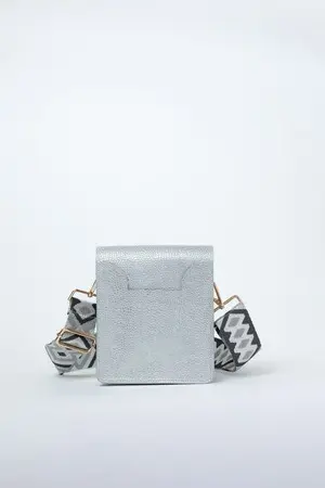 EVA INNOCENTI Patty Metallic Leather Crossbody Bag