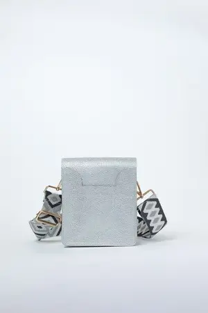 EVA INNOCENTI Patty Metallic Leather Crossbody Bag