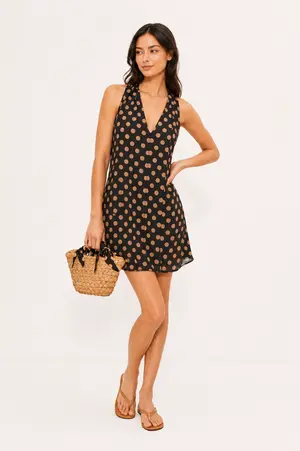 SIMONMILLER Gia Chiffon Polka Dot Mini Dress