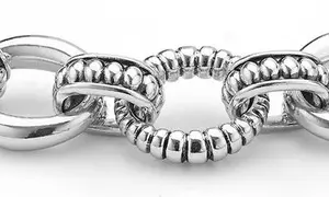 Lagos Sterling Fluted Oval Link Bracelet