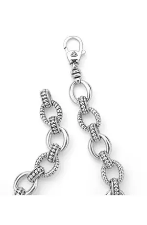 Lagos Sterling Fluted Oval Link Bracelet