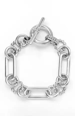 Lagos Sterling Figaro Link Bracelet
