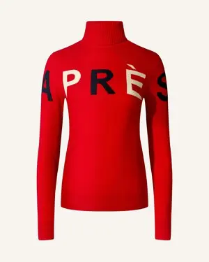 Perfect Moment Après Merino Wool Turtleneck Sweater - Red