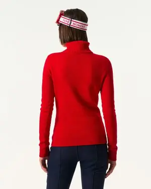 Perfect Moment Après Merino Wool Turtleneck Sweater - Red