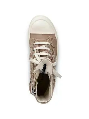 Rick Owens Distressed High-top Sneakers