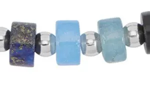 Estée Lauder Lapis Lazuli & Blue Lace Agate Beaded Bracelet