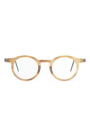 LINDBERG Buffalo Round-frame Eyeglasses - Neutrals