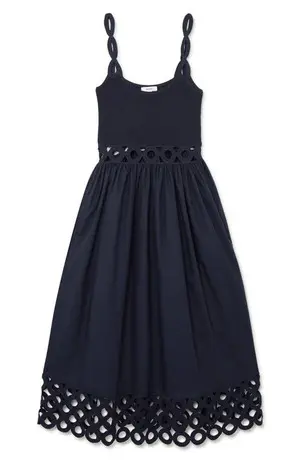 REISS Rita Cutout Sleeveless Midi Dress - Navy