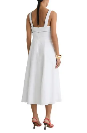 REISS Sleeveless Square Neck Maxi Dress