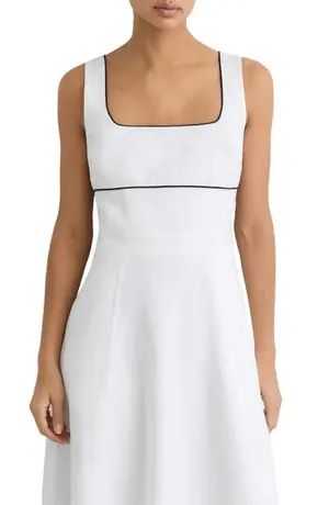 REISS Sleeveless Square Neck Maxi Dress