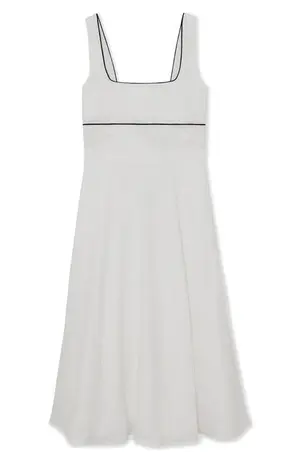 REISS Sleeveless Square Neck Maxi Dress