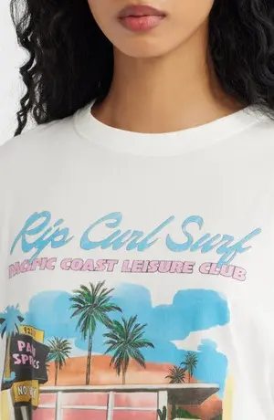 Rip Curl Pacific Coast Leisure Club Graphic T-shirt - Bone