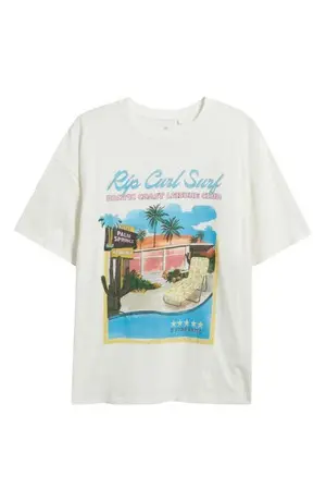 Rip Curl Pacific Coast Leisure Club Graphic T-shirt - Bone