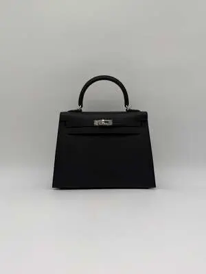 Hermès Kelly Epsom Palladium Hardware - Black