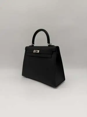 Hermès Kelly Epsom Palladium Hardware - Black