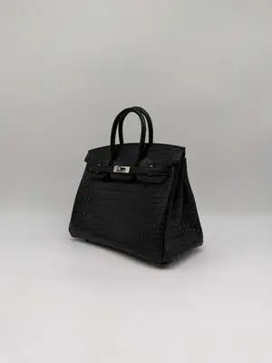 Hermès Birkin Matte Alligator With Palladium Hardware - Black