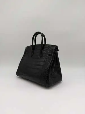 Hermès Birkin Matte Alligator With Palladium Hardware - Black