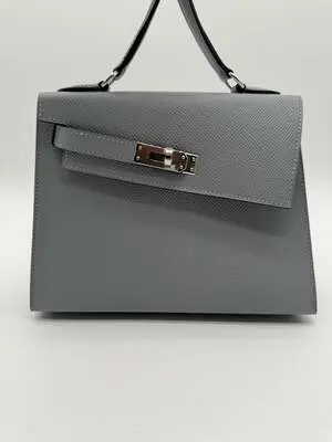 Hermès Kelly Gris Pantine Epsom Leather Handbag - Grey