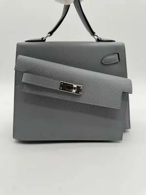 Hermès Kelly Gris Pantine Epsom Leather Handbag - Grey