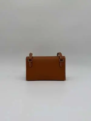 Hermès Pochette Hermesnap Wallet Gold Epsom Palladium Hardware