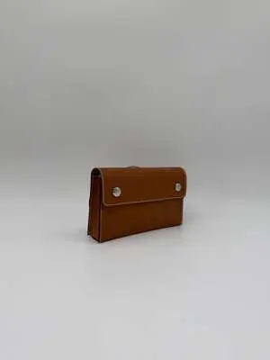 Hermès Pochette Hermesnap Wallet Gold Epsom Palladium Hardware