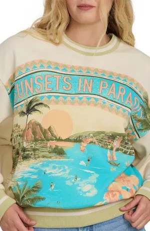 BILLABONG Graphic Crewneck Sweatshirt