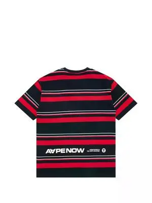 AAPE BY *A BATHING APE Moonface Striped T-shirt