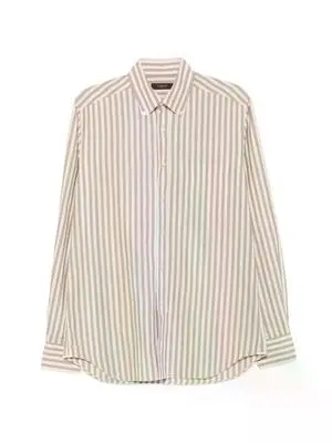 GLANSHIRT Striped-pattern Button-down Shirt - Neutrals