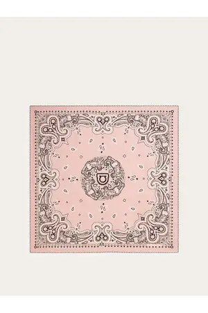 FERRAGAMO Arabesque Print Silk Scarf - Pink