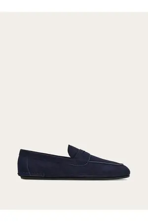 FERRAGAMO Suede Loafers - Navy