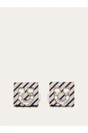 FERRAGAMO Square Gancini Cufflinks - Navy