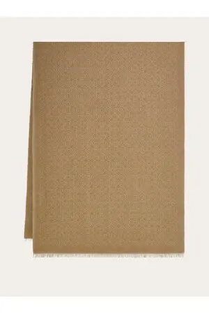 FERRAGAMO Logo Embellished Stole - Beige