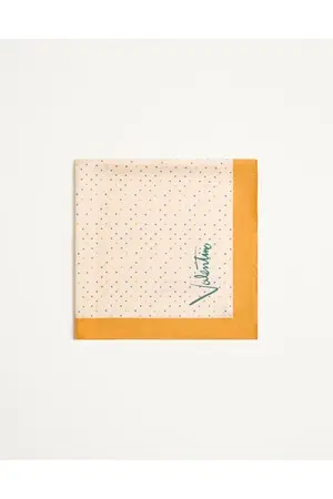 Valentino Garavani Multicolour Starry Silk Scarf - Orange