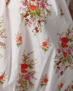 DÔEN Traveler Floral Eyelet Cotton Poplin Top - Multicolor
