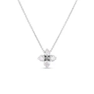 Roberto Coin 18k White Gold Diamond Necklace - Wg