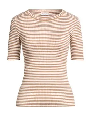 Brunello Cucinelli Cashmere Silk Striped Crewneck Sweater