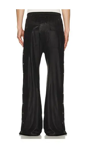 Rick Owens Wide Leg Pants With Snap Button Detail - Black