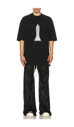 Rick Owens Wide Leg Pants With Snap Button Detail - Black