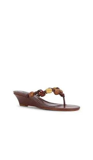 Schutz Sapphire Wedge Sandal In Brown