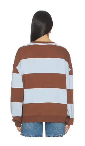 Free People Classic Stripe Crew Wide Pullover