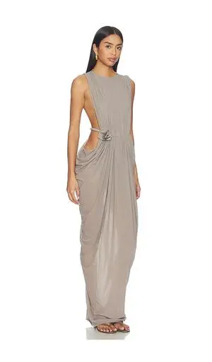 MAYGEL CORONEL Sleeveless Draped Gown