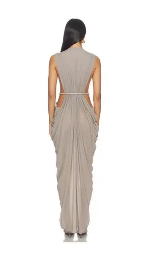 MAYGEL CORONEL Sleeveless Draped Gown