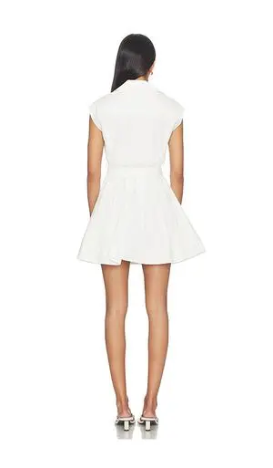 SANS FAFF Audley Trench Mini Dress - White